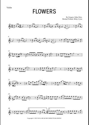 Flowers - Miley Cyrus Sheet Music for Violin, Viola, Cello (String ...