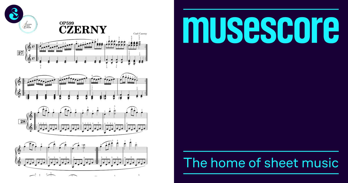 Practical Exercises for Beginners, Op.599 No 27- 28 – Carl Czerny Sheet ...