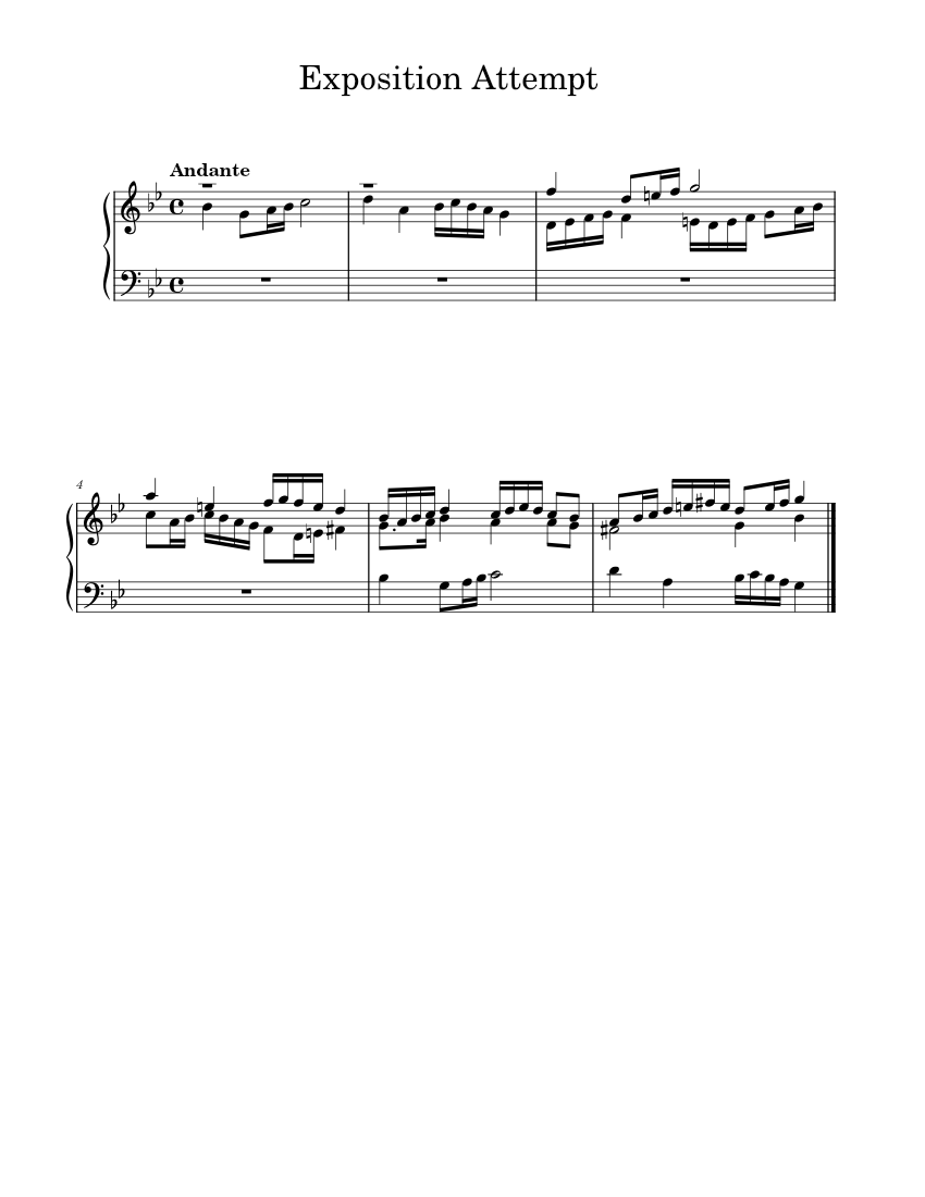 Exposition Attempt Sheet Music for Piano (Solo) Easy | MuseScore.com