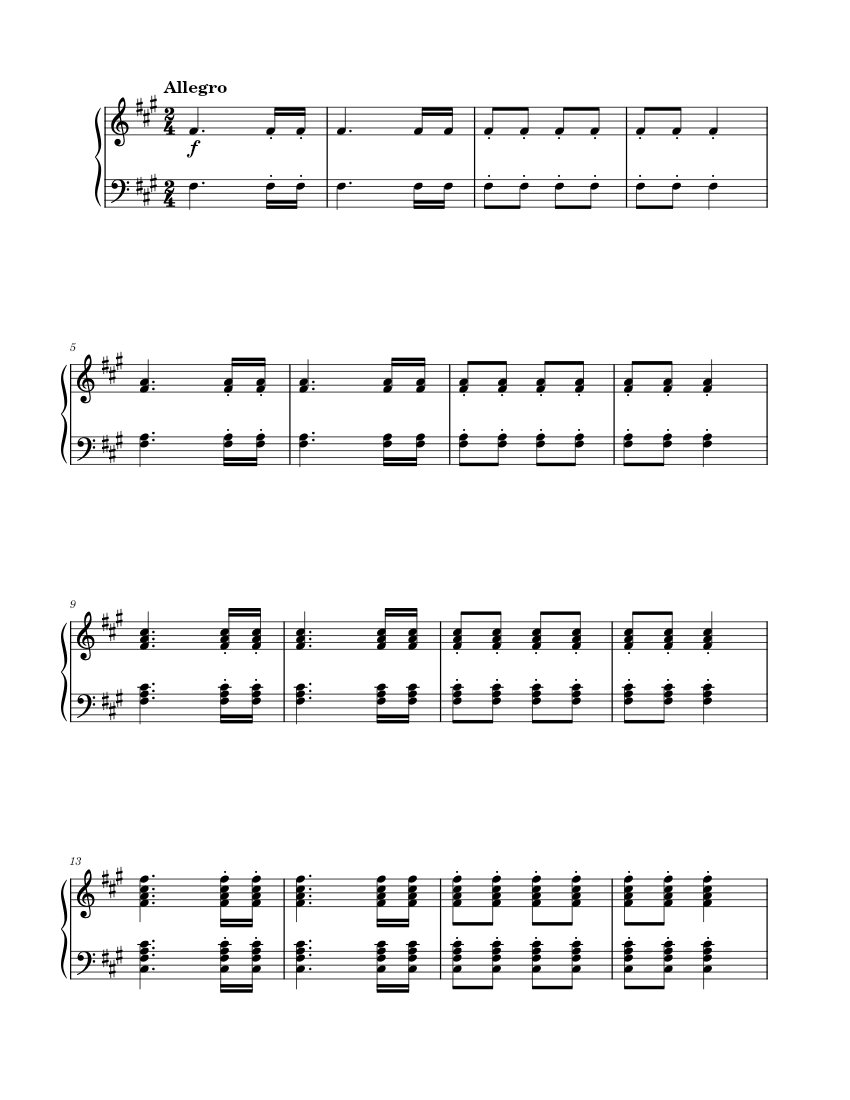Loudan - Gallop in F# Minor (Ossia) Sheet music for Piano (Solo ...