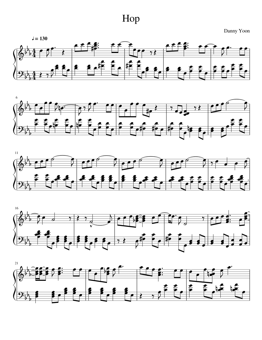 Hop Sheet music for Piano (Solo) | Musescore.com
