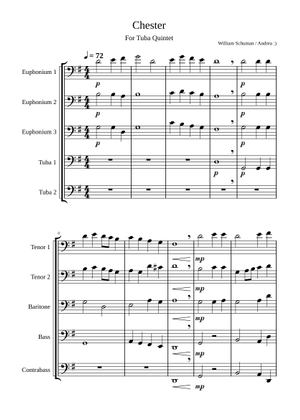 Chester – William Schuman Chester! Sheet Music for Tuba (Solo ...