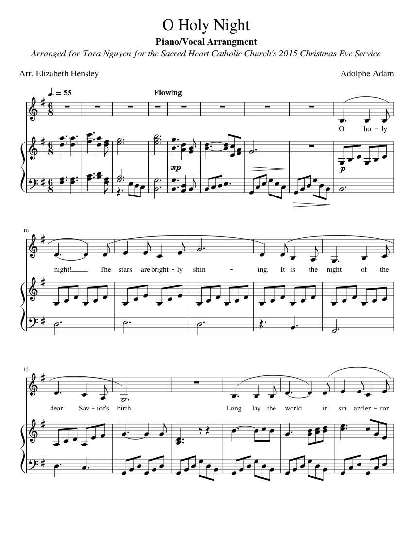O Holy Night – Adolphe Adam O_Holy_Night_PianoVocal_IN G Sheet music ...