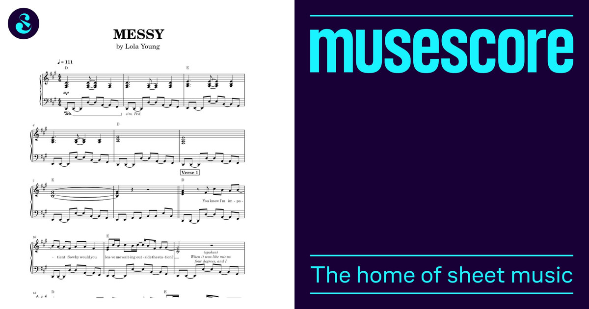 Messy - Lola Young Sheet Music with Chords for Piano (Solo) | MuseScore.com