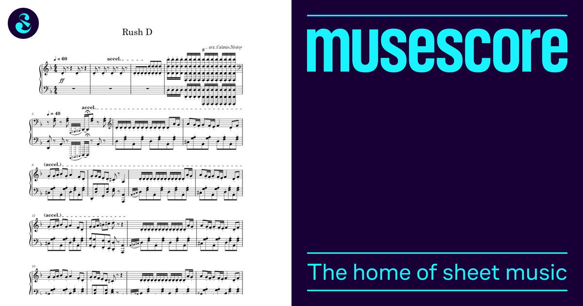 Rush D – Andrew Wrangell Sheet Music for Piano (Solo) | MuseScore.com