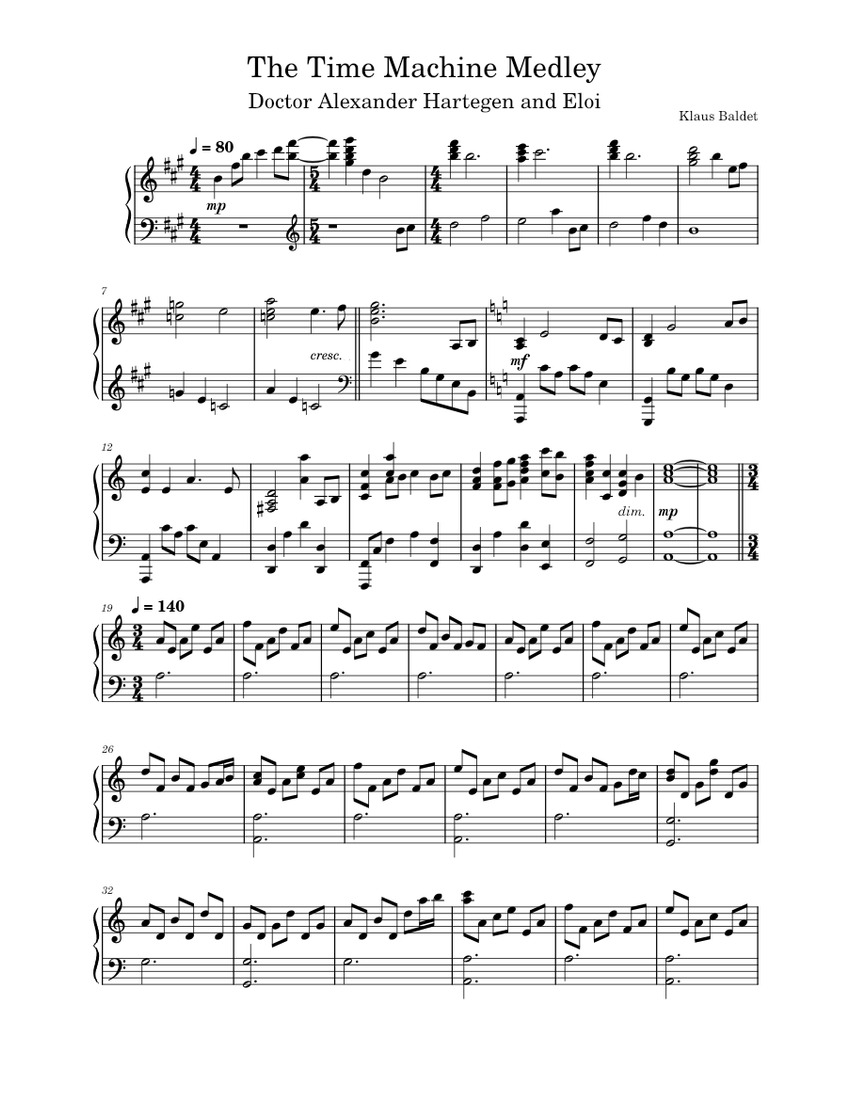 The Time Machine – Klaus Badelt The Time Machine Medley - Klaus Baldet ...