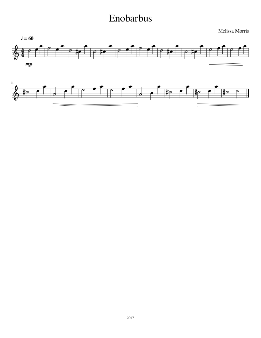 Enobarbus Sheet music for Saxophone soprano (Solo) | Musescore.com