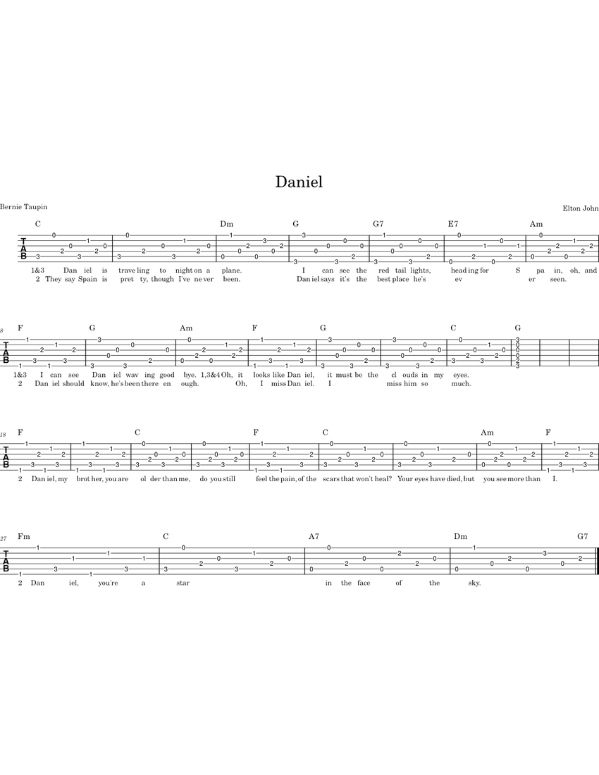 Daniel - piano tutorial