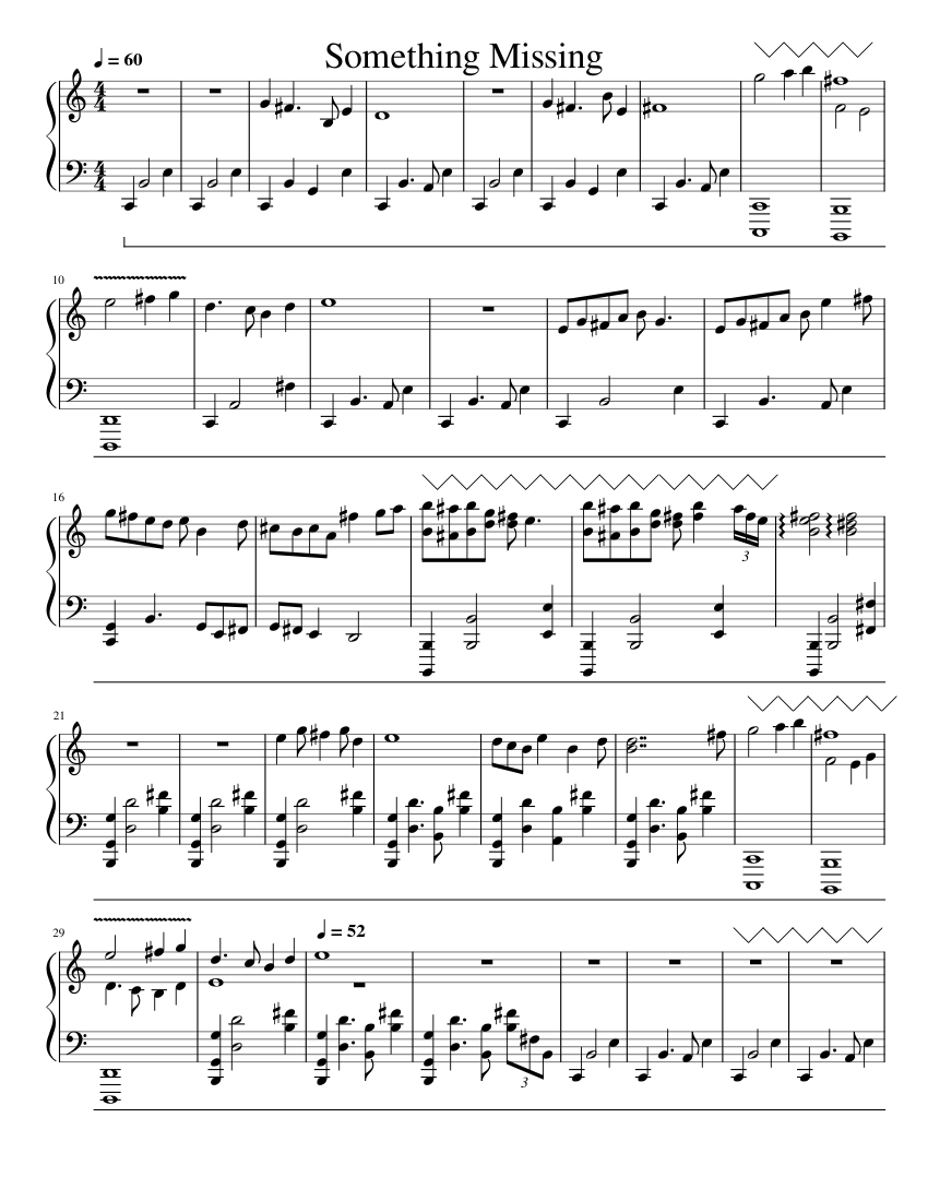 Something Missing Sheet Music for Piano (Solo) easy | MuseScore.com
