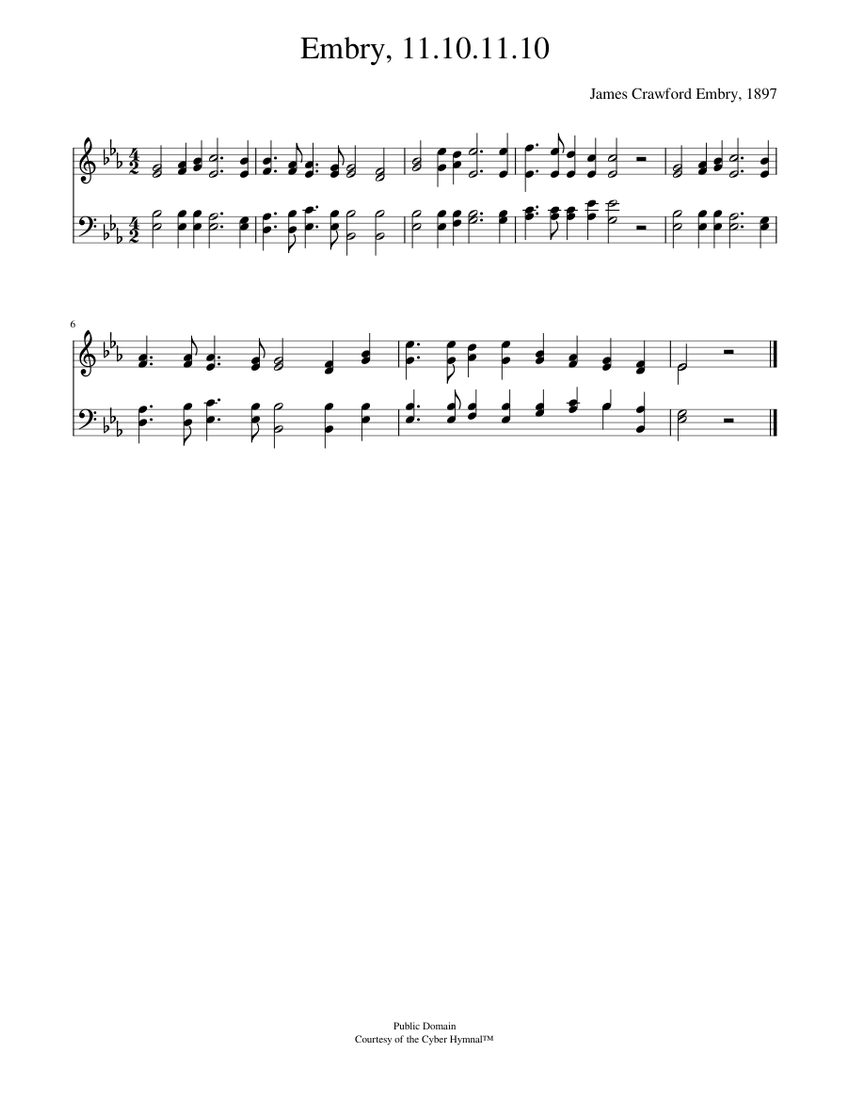 Hither, ye faithful - James C. Embry Sheet music for Piano (Piano Duo ...