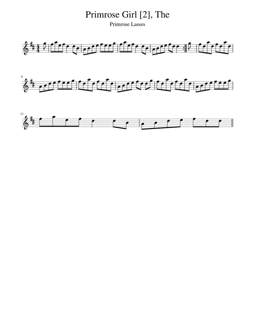 The Primrose Girl Sheet music for Piano (Solo) | Musescore.com