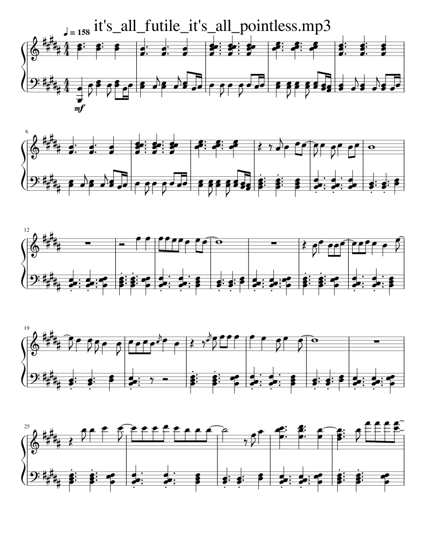 it's all futile! it's all pointless! - piano tutorial