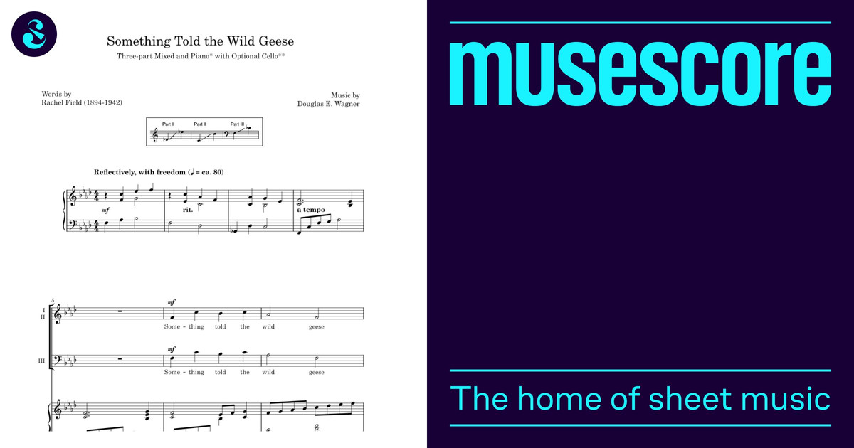 Something Told the Wild Geese - Douglas E. Wagner Sheet music for Piano ...