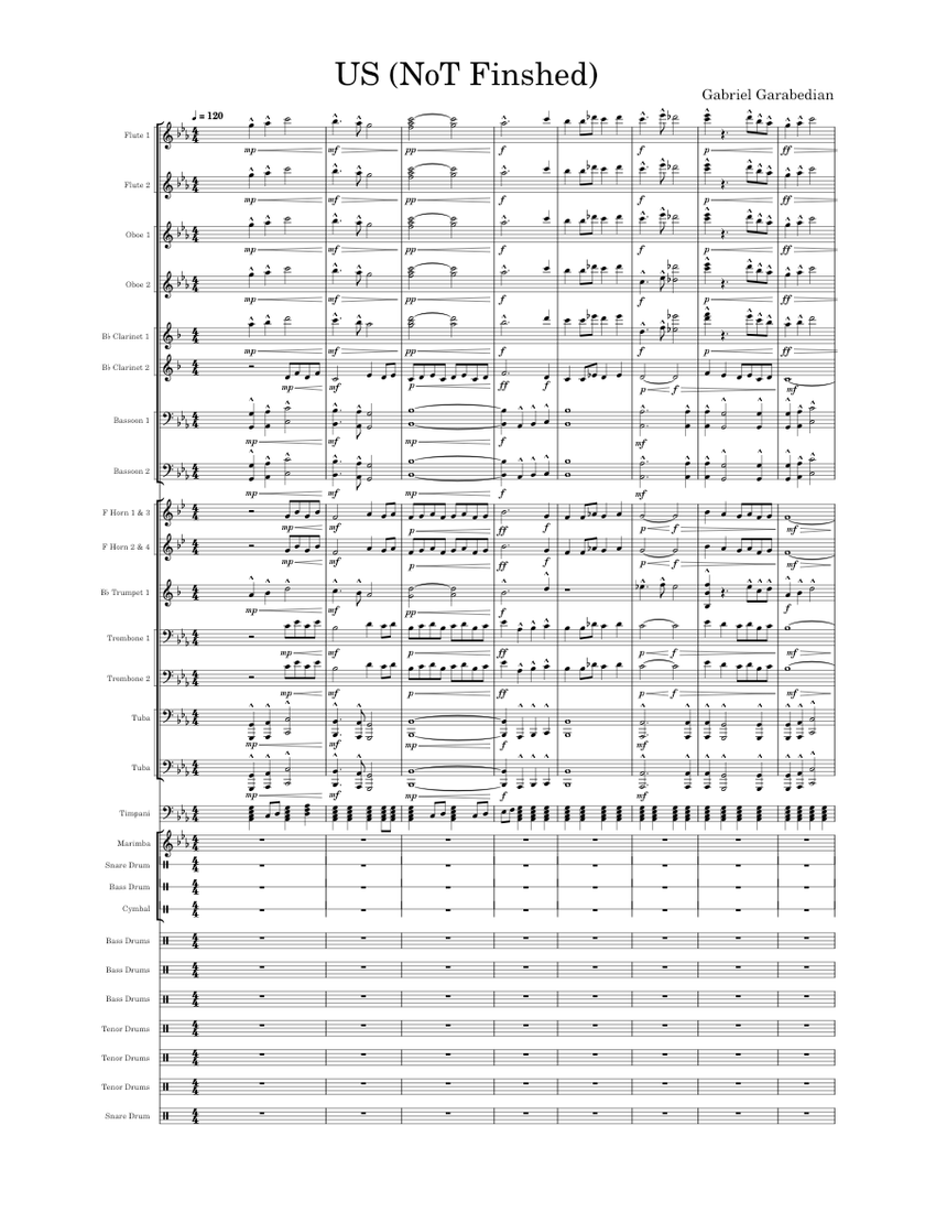 Project Spring Concert (Not Finished) Sheet music for Trombone, Tuba ...