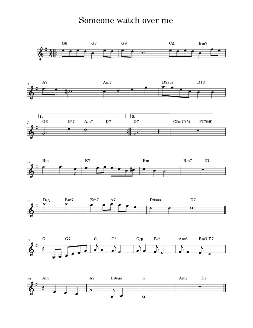 Someone watch over me Sheet music for Piano (Solo) Easy | Musescore.com