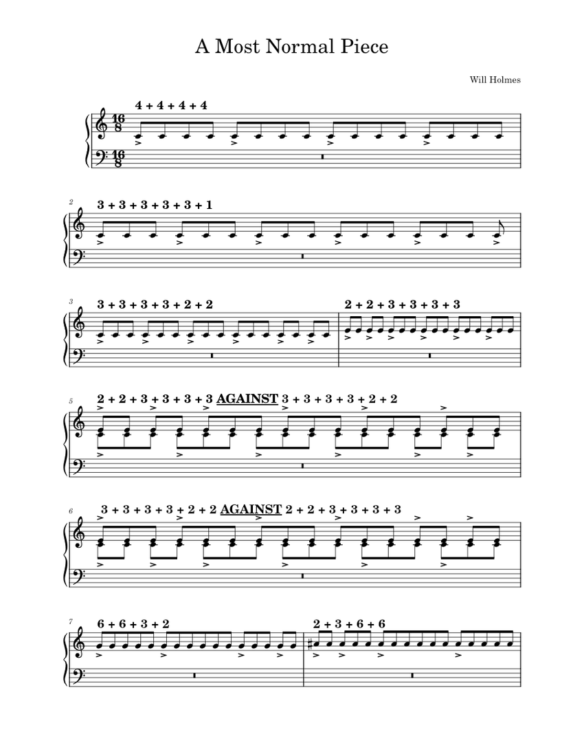 The Most Normal Piece Sheet music for Piano (Solo) Easy | Musescore.com
