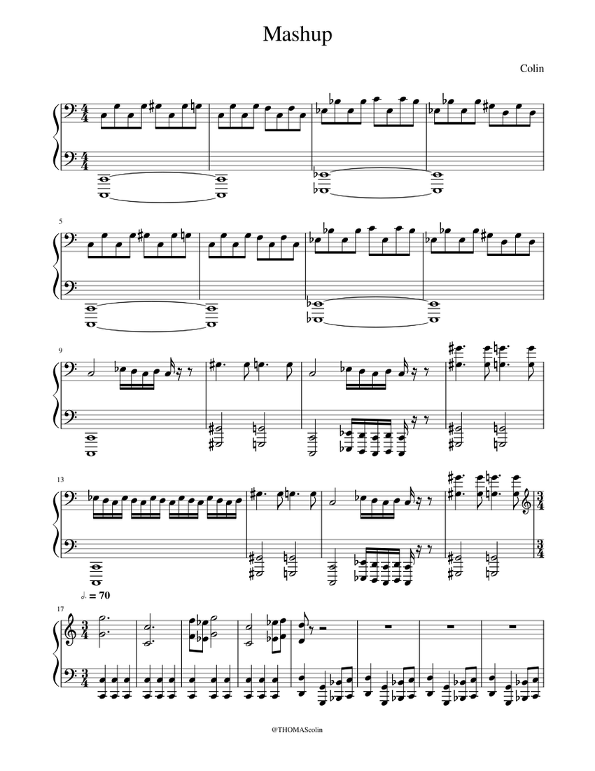 Mashup Sheet music for Piano (Solo) | Musescore.com