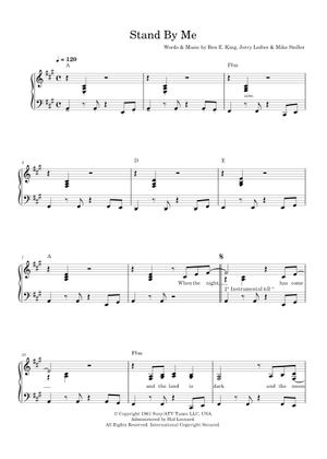 Stand by me – Ben E. King Sheet Music and Tab with Chords for Guitar ...