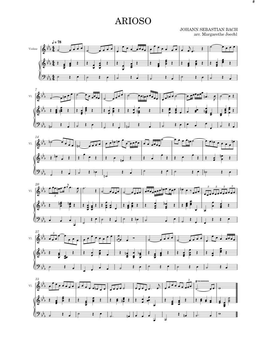 Arioso BWV 156 – Johann Sebastian Bach Arioso – Johann Sebastian Bach ...