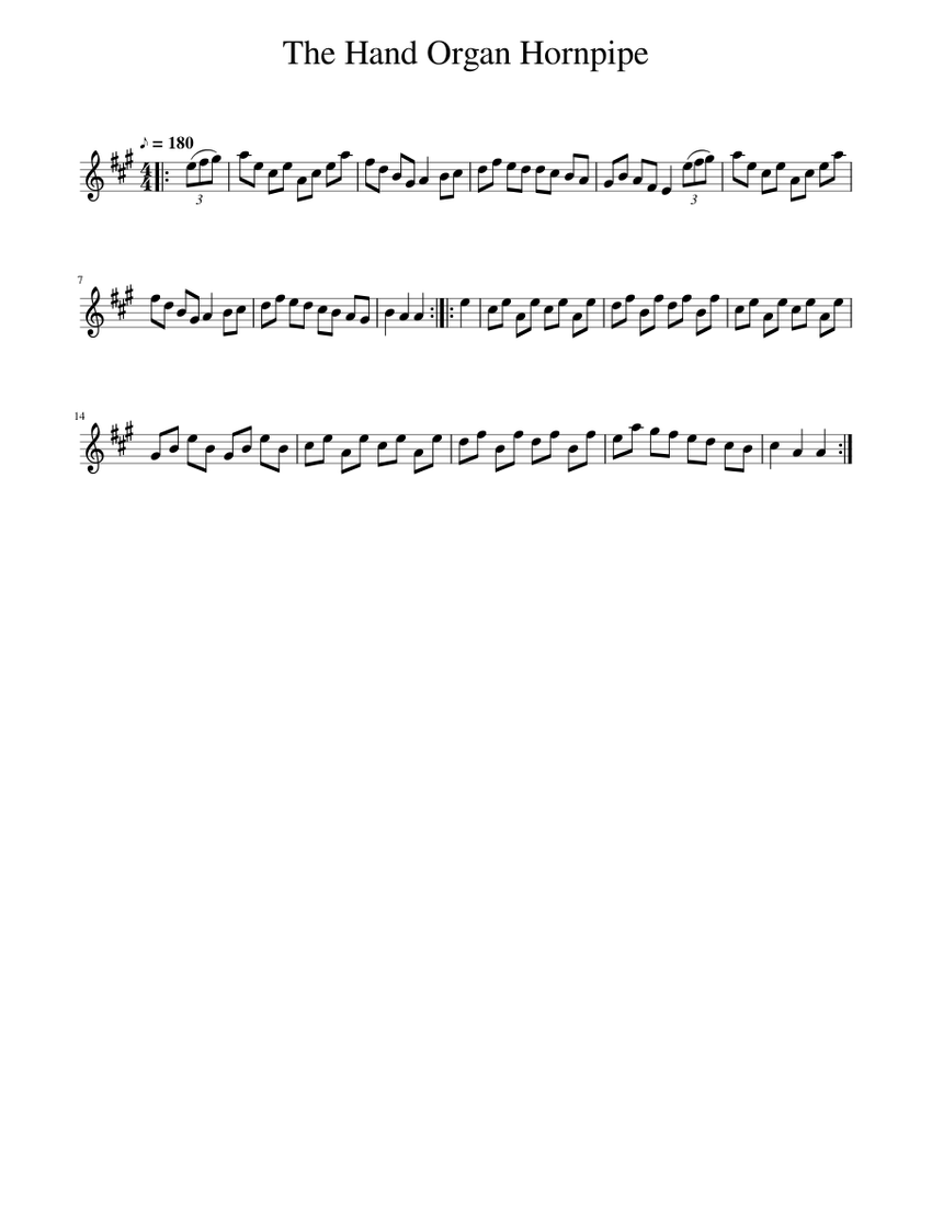 The Hand Organ Hornpipe Sheet music for Piano (Solo) Easy | Musescore.com