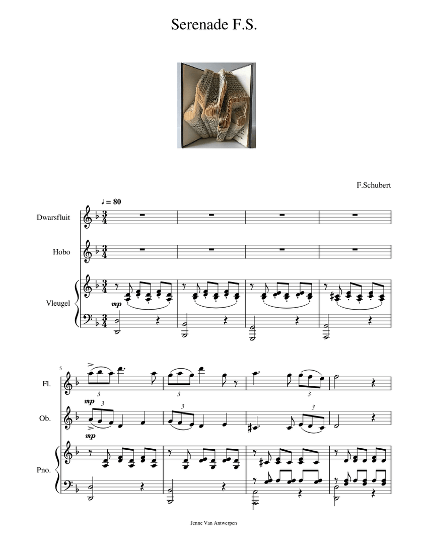 Serenade F.S Sheet music for Piano, Flute, Oboe (Mixed Trio ...