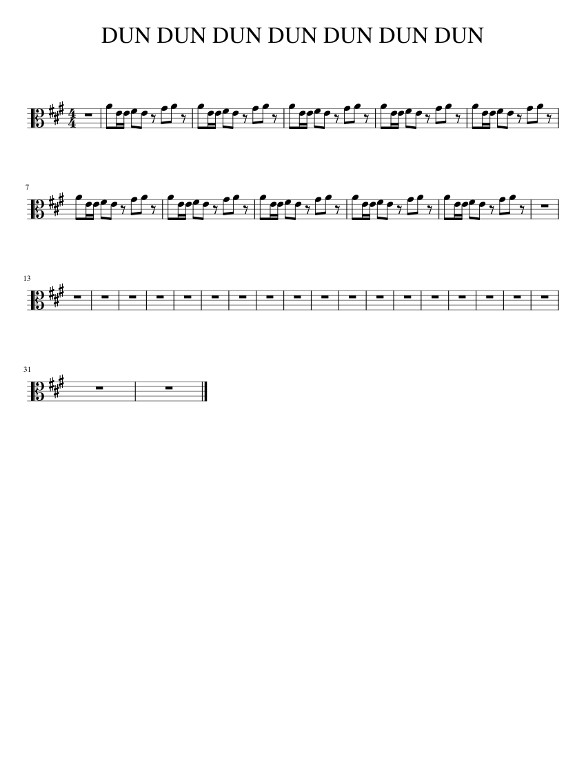 DUN DUN DUN DUN DUN DUN DUN - piano tutorial
