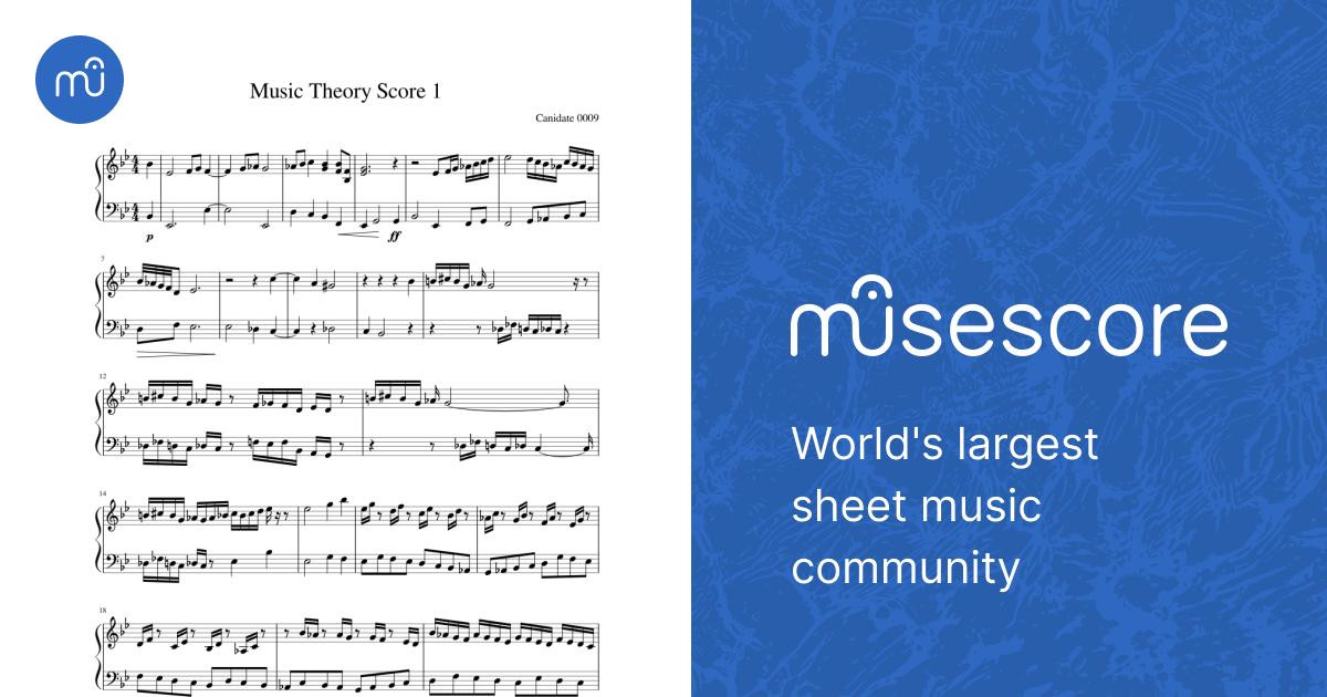 Music Theory Score 1 Sheet music for Piano (Solo) | Musescore.com