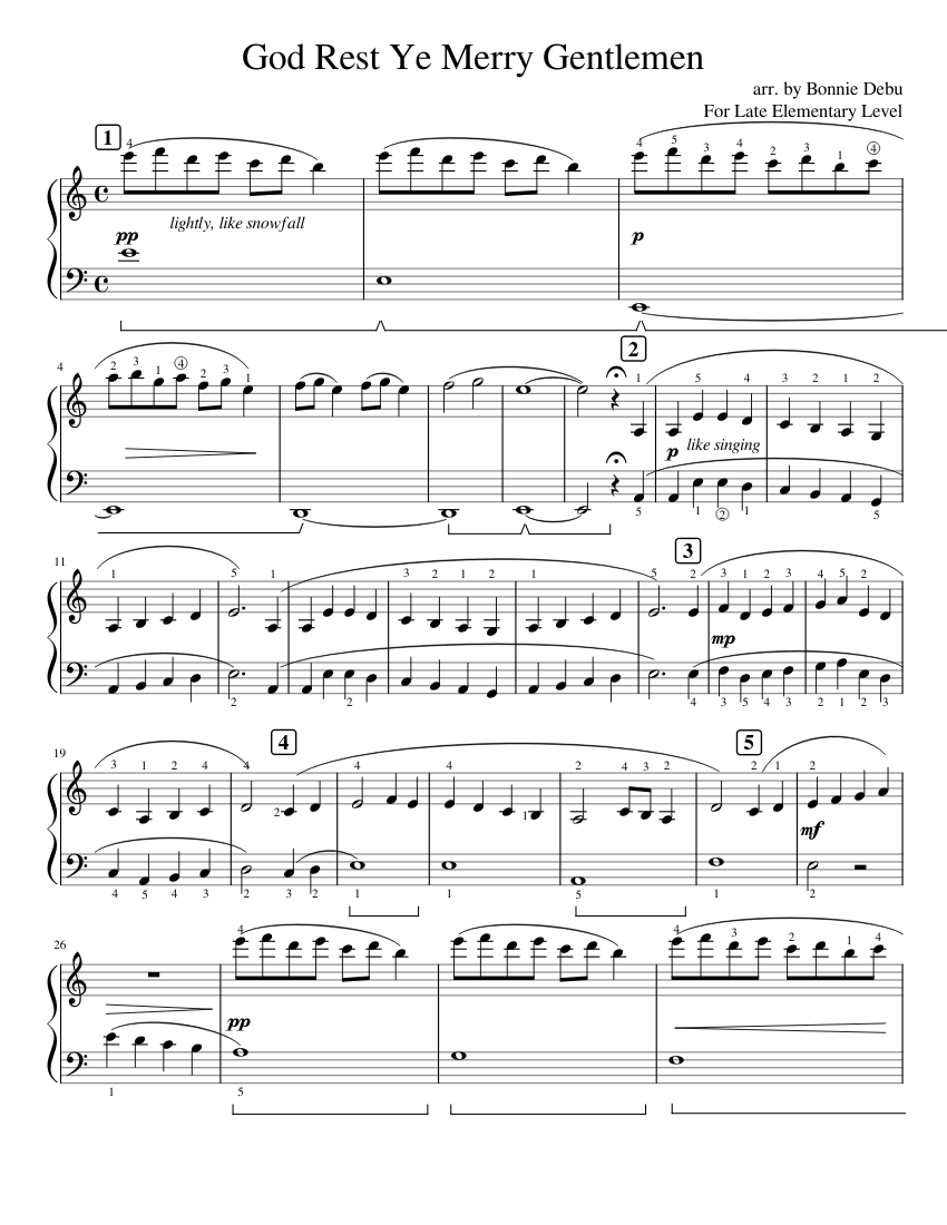 God Rest Ye Merry Gentlemen, Beautiful arrangement, edited, Early ...