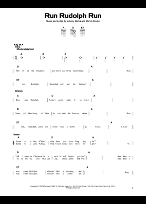 Play Official version of Run Rudolph Run Sheet Music by Justin Moore ...