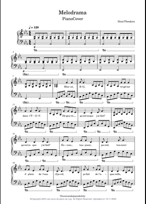 Play Official version of Melodrama Sheet Music by Disiz et Theodora for ...