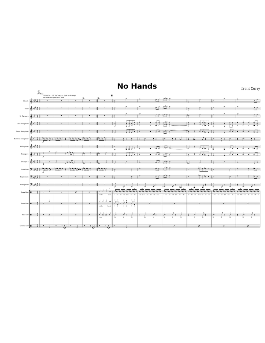 No hands – Waka Flocka Flame No Hands– Waka Flocka Flame Sheet Music ...