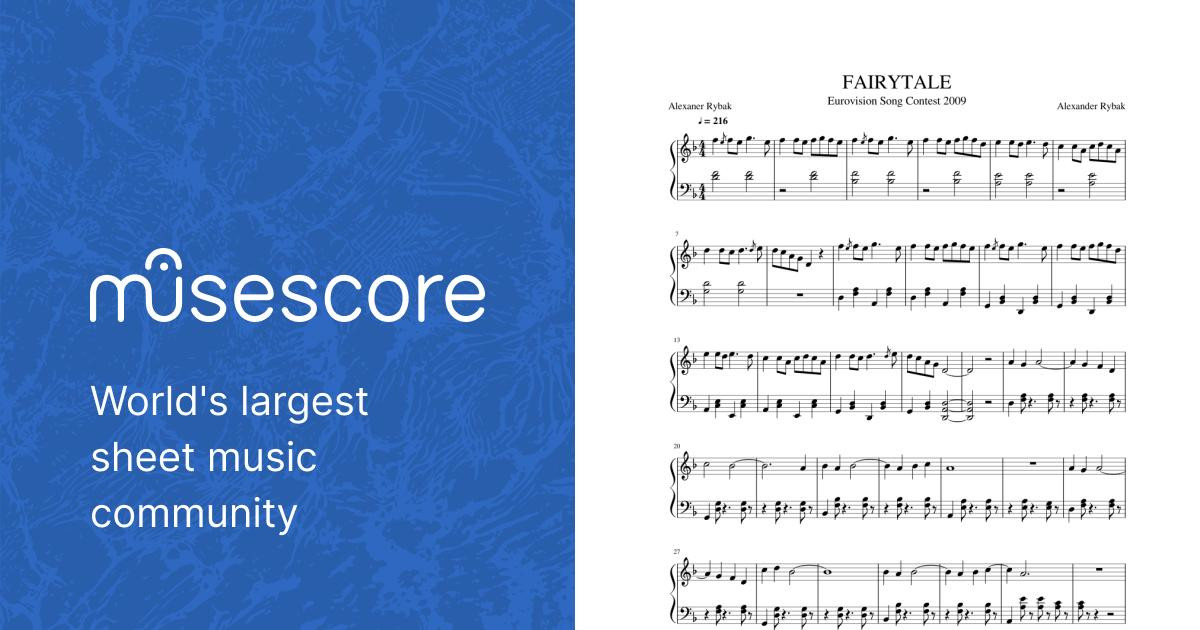 Alexander Rybak - Fairytale Sheet Music for Piano (Solo) | MuseScore.com