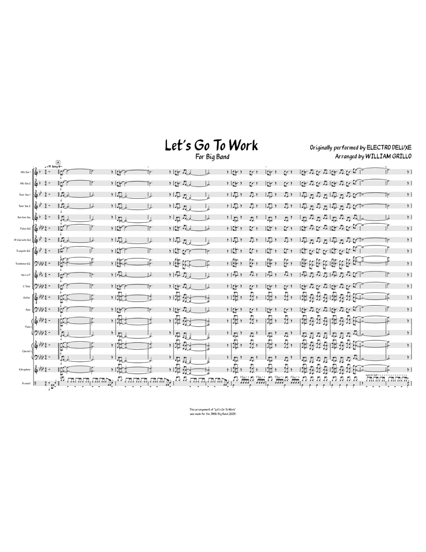 Let's Go To Work Sheet Music for Piano, Trombone, Tuba, Clavichord & more instruments (Mixed ...