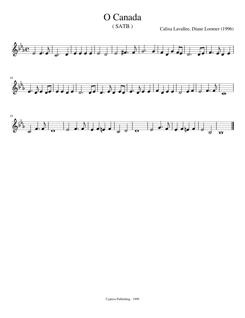 O Canada ALTO - piano tutorial