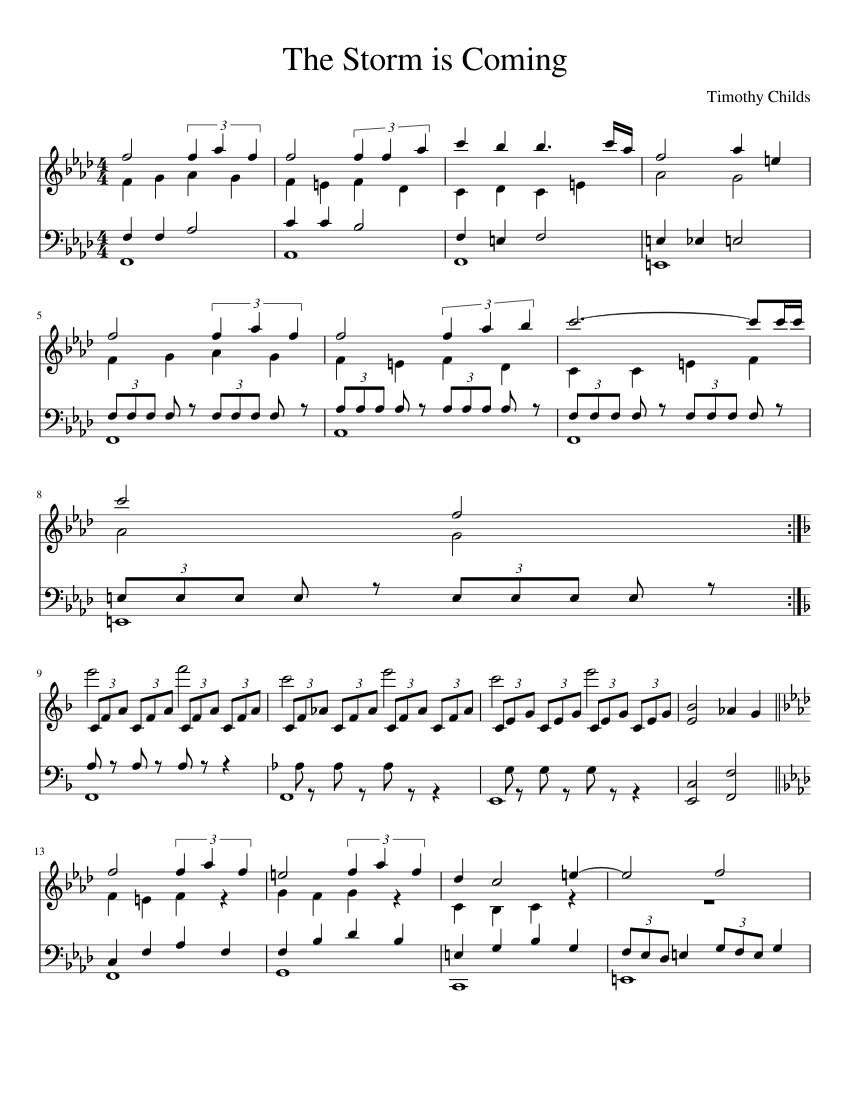 The Storm is Coming Sheet music for Piano (Solo) Easy | Musescore.com