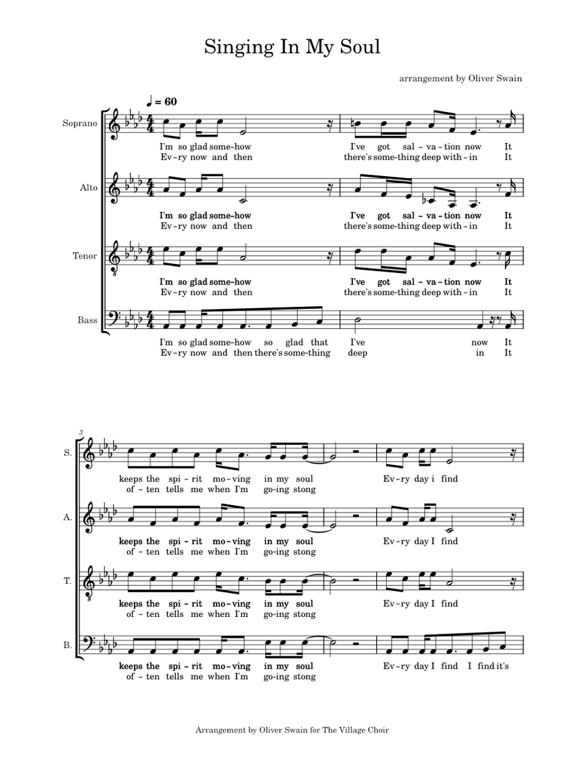 Singing In My Soul – unknown composer Singing In My Soul final Sheet ...