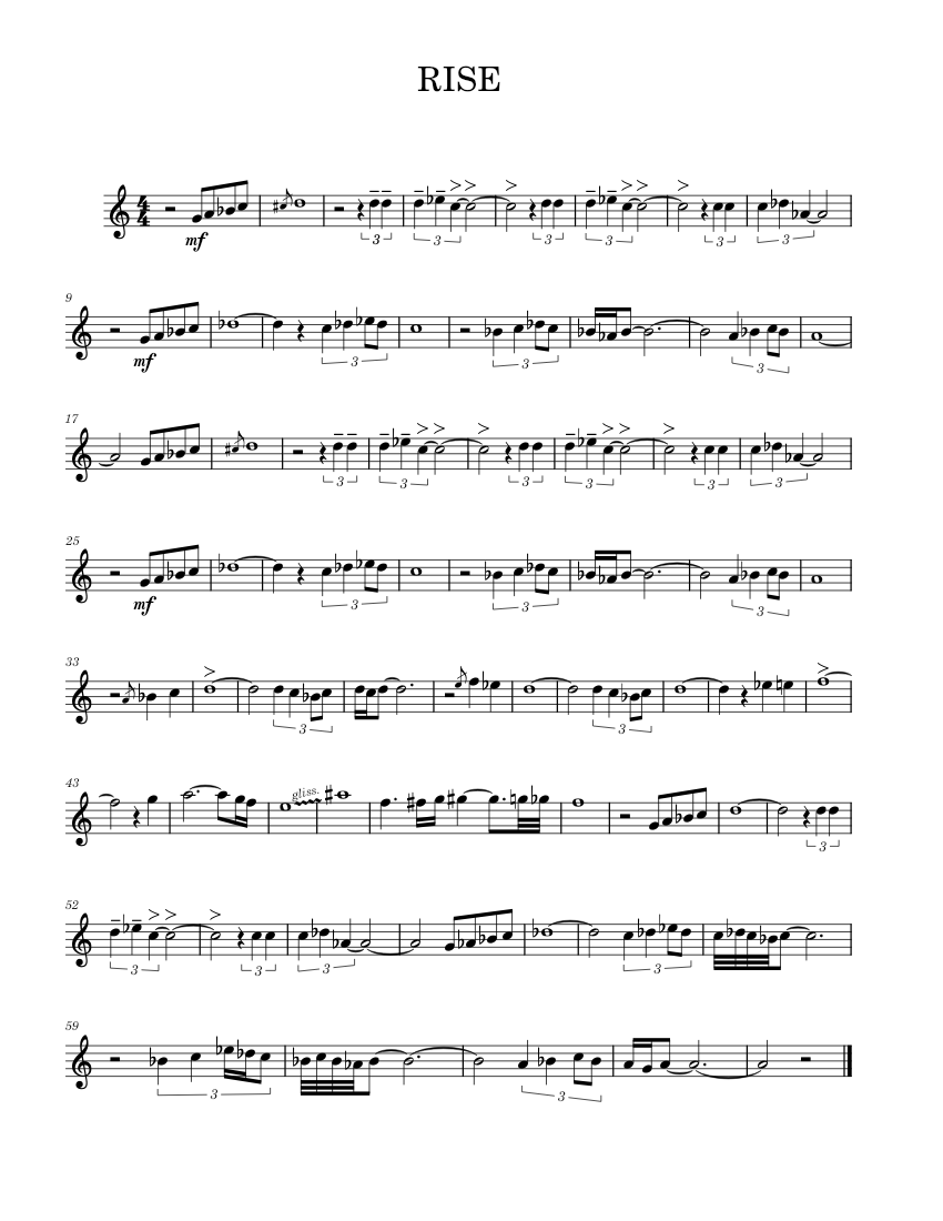 Rise – Herb Alpert Sheet Music for Trumpet in b-flat (Solo) | MuseScore.com