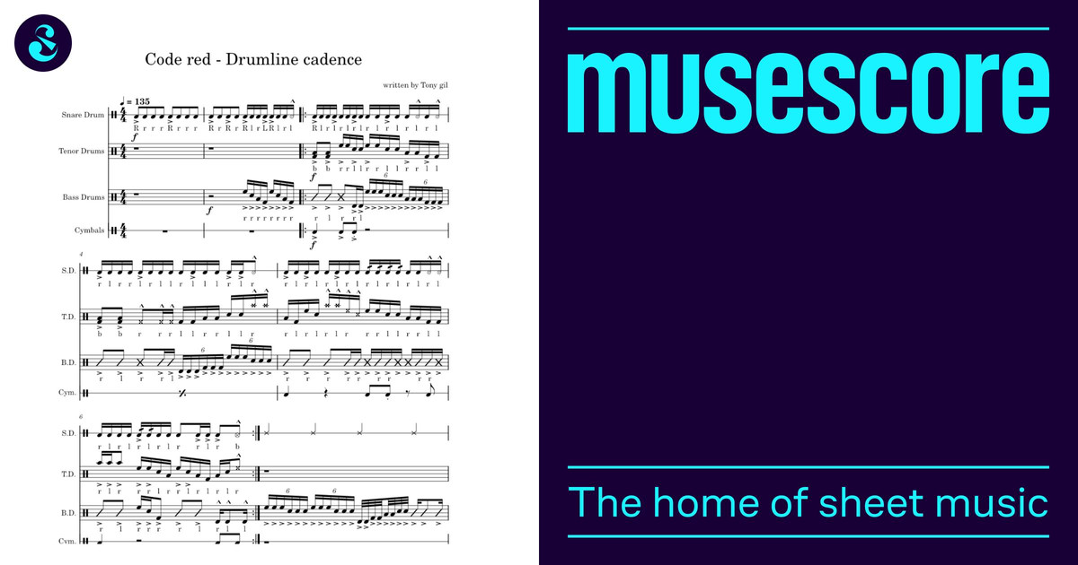 Code red - Drumline cadence – Tony Gil Sheet music for Tuba ...