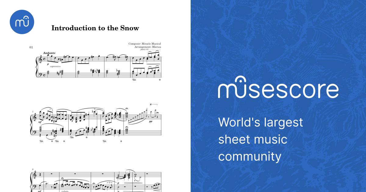 Introduction to the Snow Sheet Music for Piano (Solo) | MuseScore.com