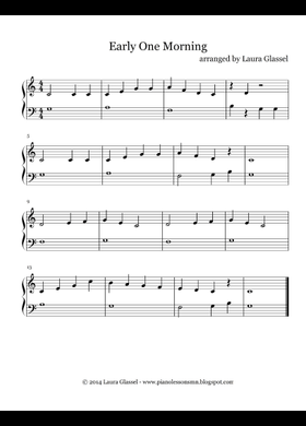 Early One Morning Sheet Music For Piano Solo Pdf FREE SHEET MUSIC