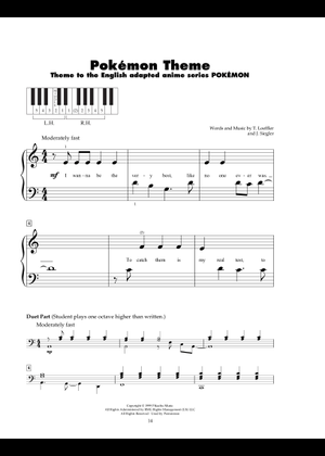 Play Official version of Pokemon Theme Sheet Music by J. Siegler for ...
