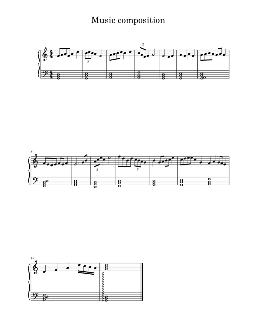 Music composition Sheet music for Piano (Solo) | Musescore.com