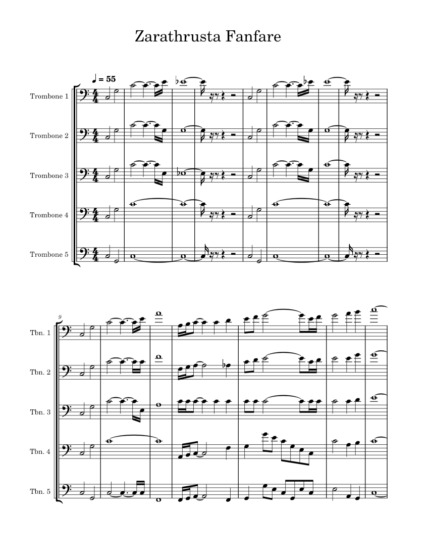Also sprach Zarathustra, Op.30 – Richard Strauss (Trombone Fanfare ...