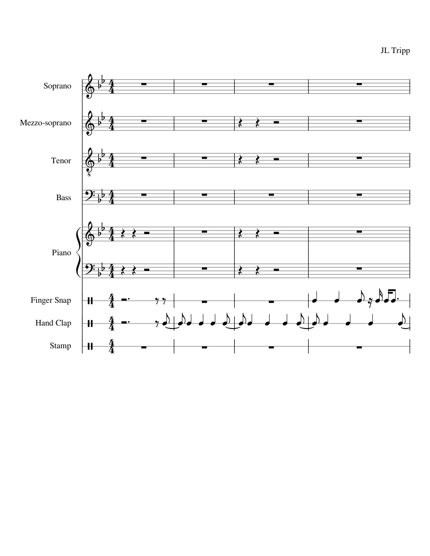 rhythm 1 Sheet music for Piano, Soprano, Tenor, Bass voice & more ...