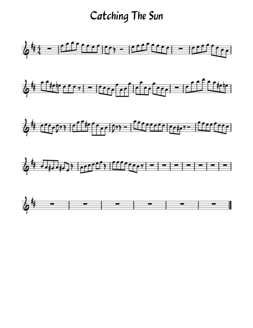 Catching_The_Sun Sheet music for Saxophone alto (Solo) | Musescore.com