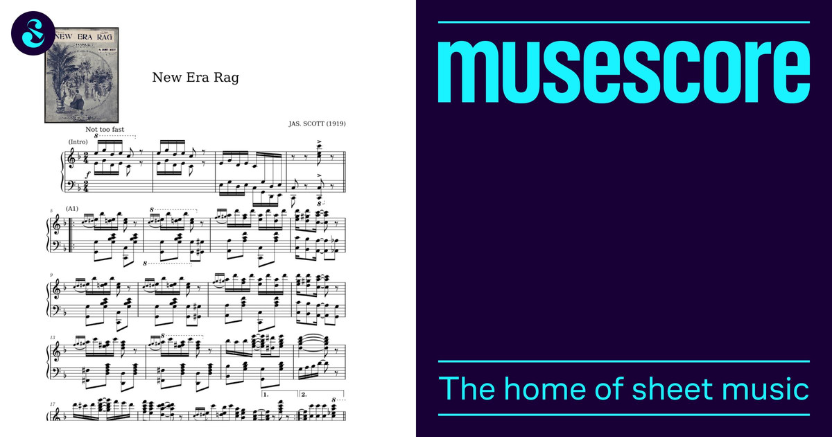 New Era Rag by James Scott (1919) Sheet Music for Piano (Solo ...