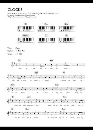 fix you   coldplay chords