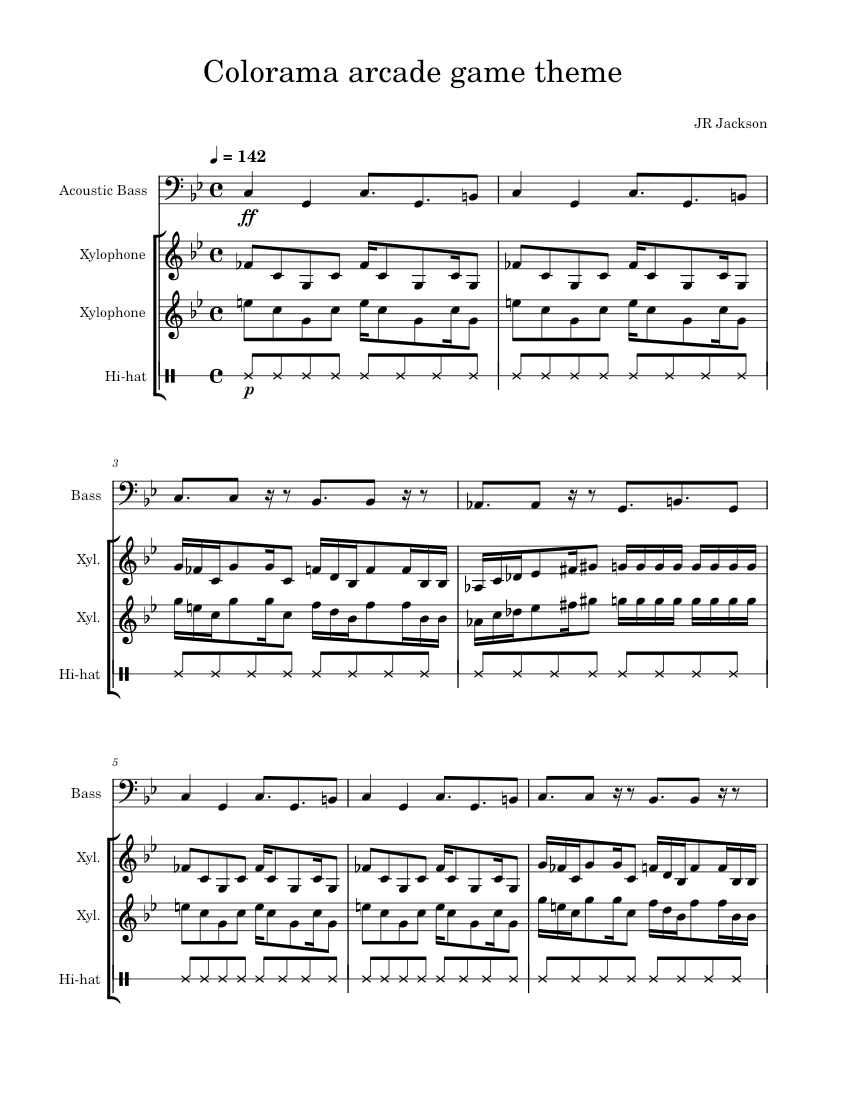 Colorama Arcade Game Theme - piano tutorial