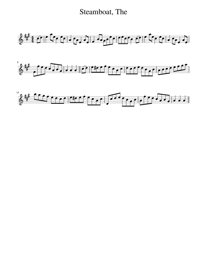 The Steamboat Sheet Music for Piano (Solo) Easy | MuseScore.com