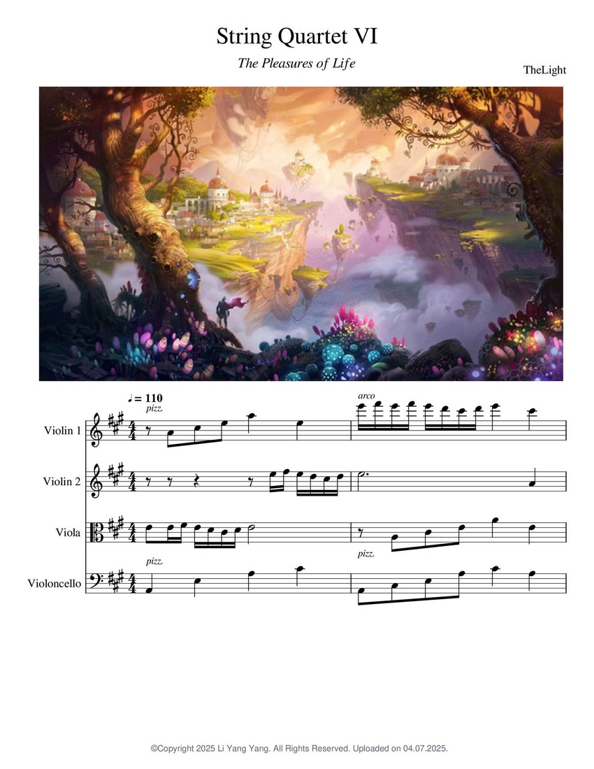 String Quartet VI - TheLight OI - piano tutorial